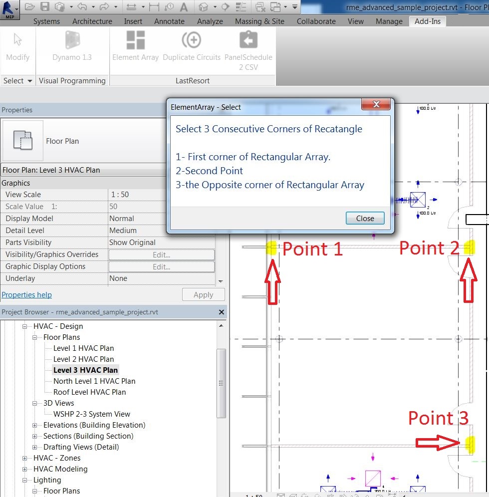 Revit Add-Ons: Element Array