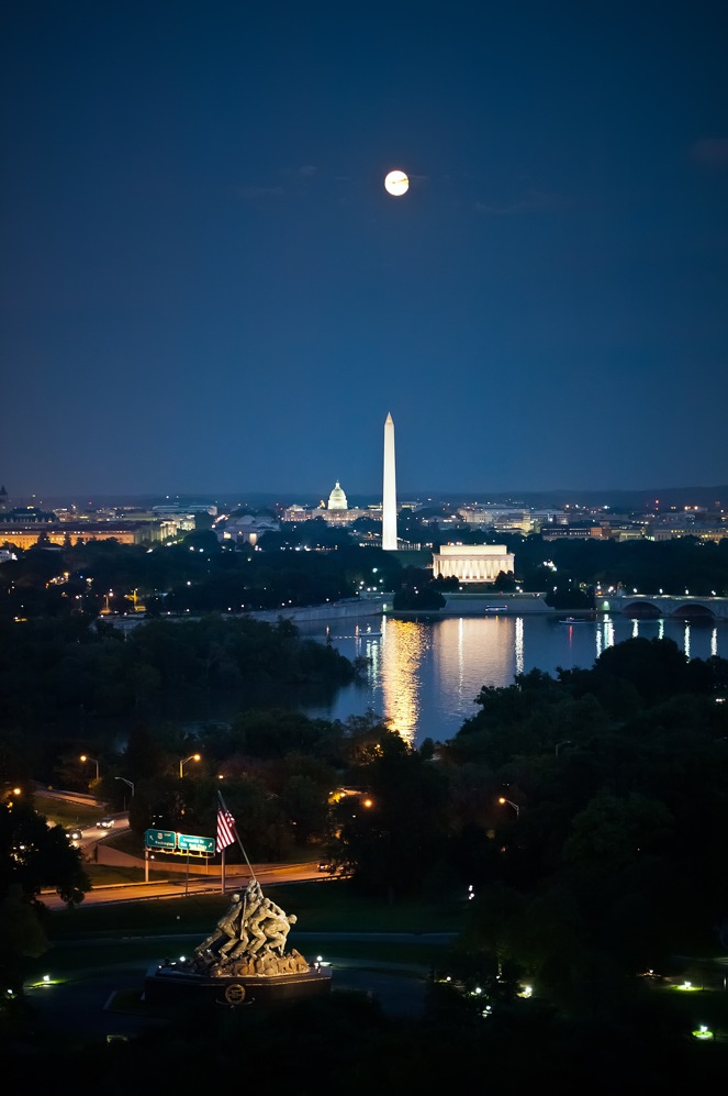 Bob Updegrove: Full Moon Over Washington DC