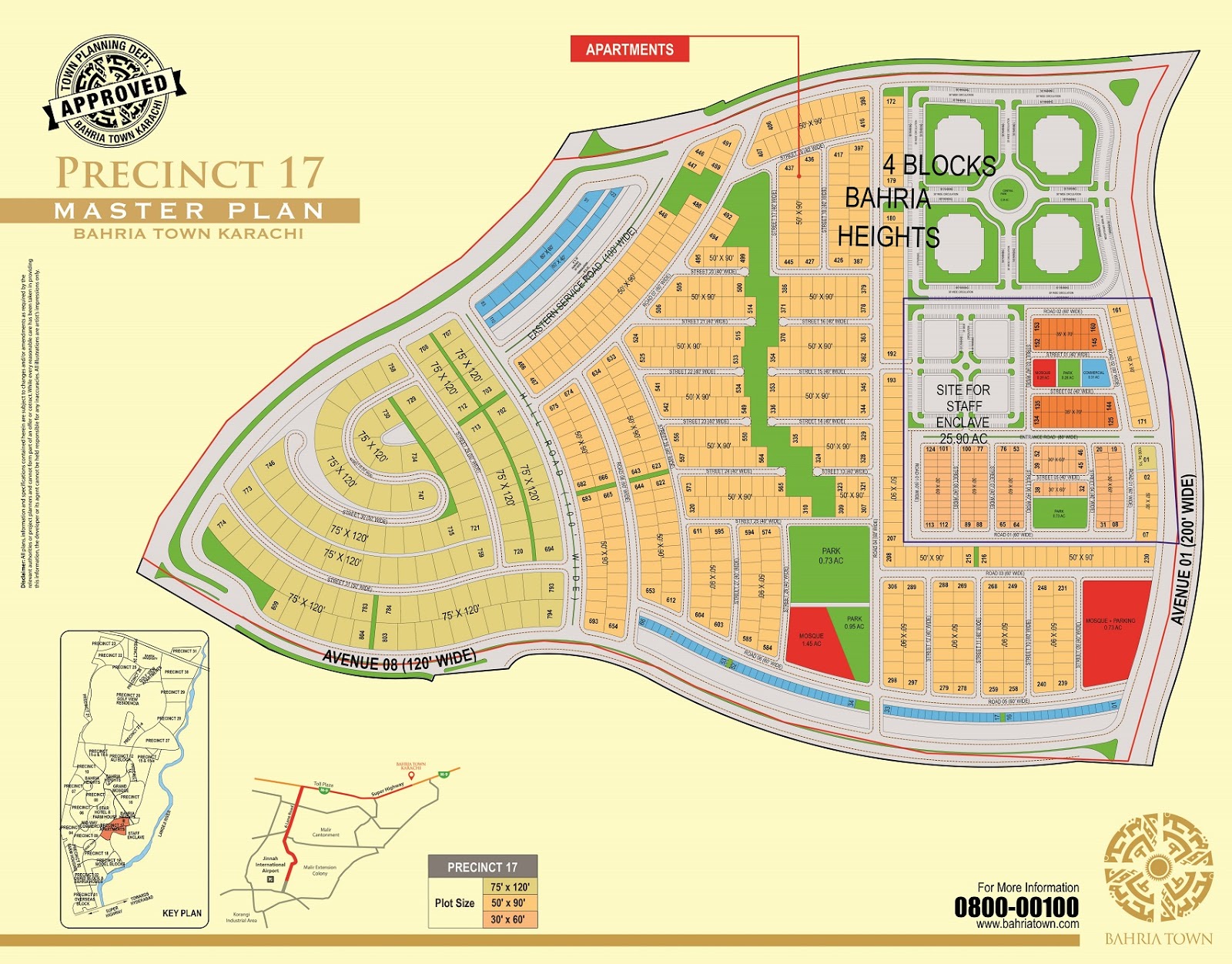 Bahria Town Karachi – Precinct 17 Map