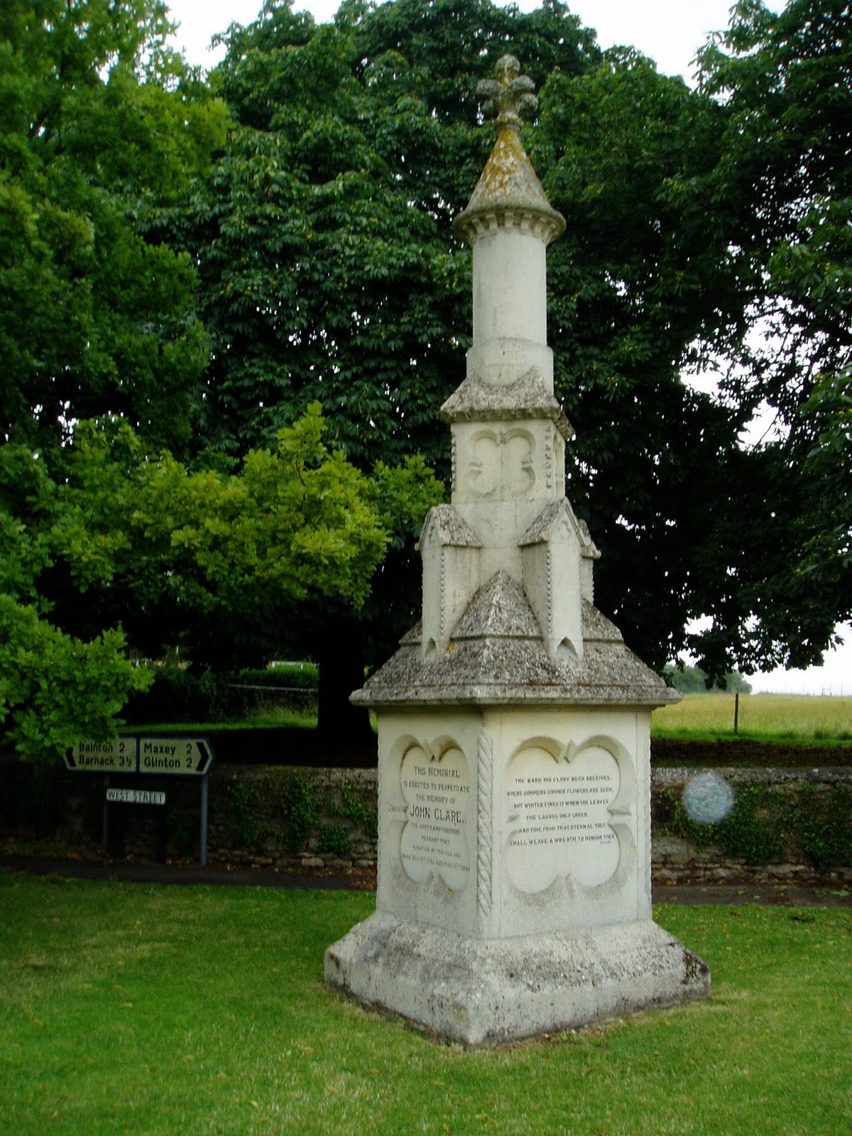 John Clare Ephemera: The Helpston Clare Memorial