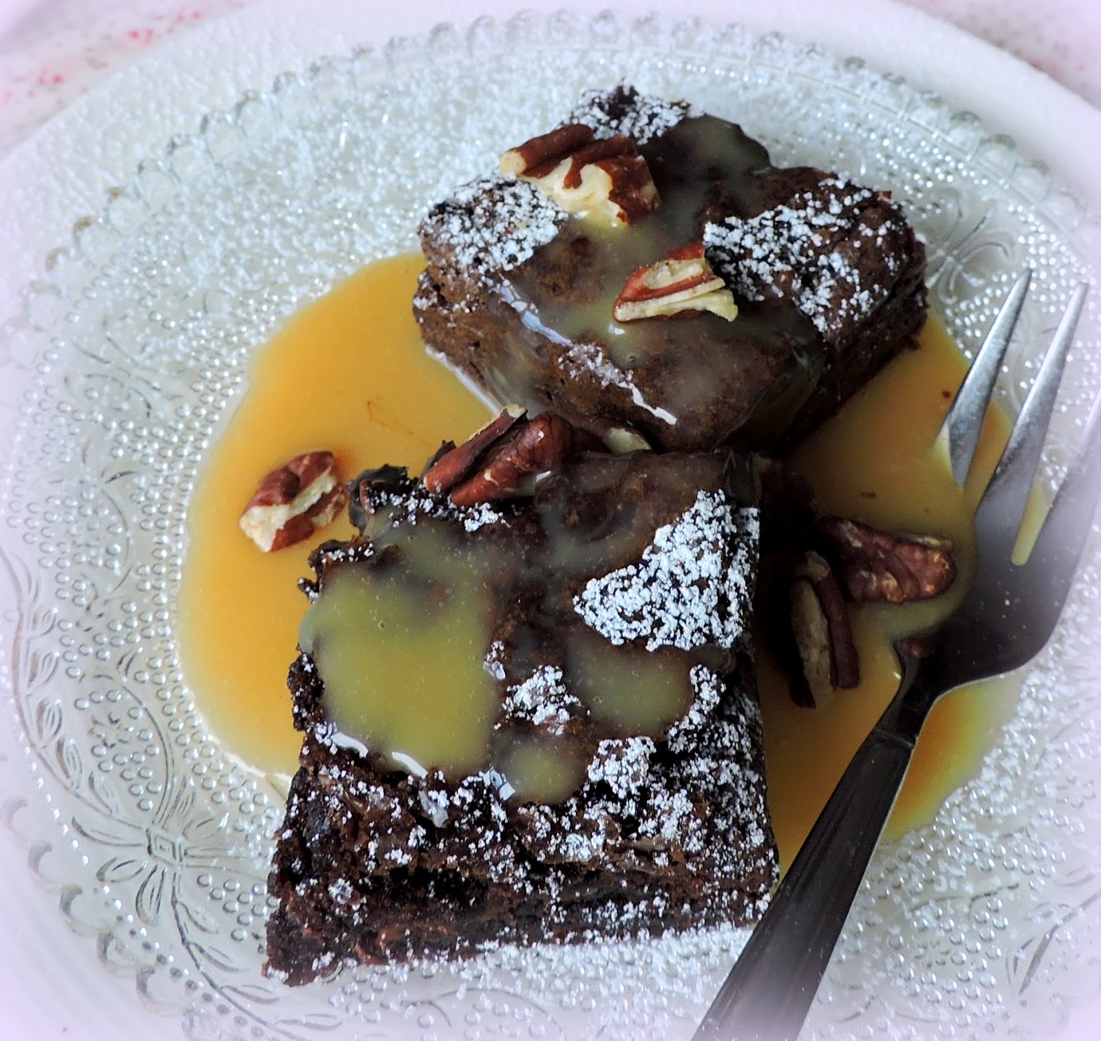 Mochachino Brownies with White Mocha Sauce | The English Kitchen