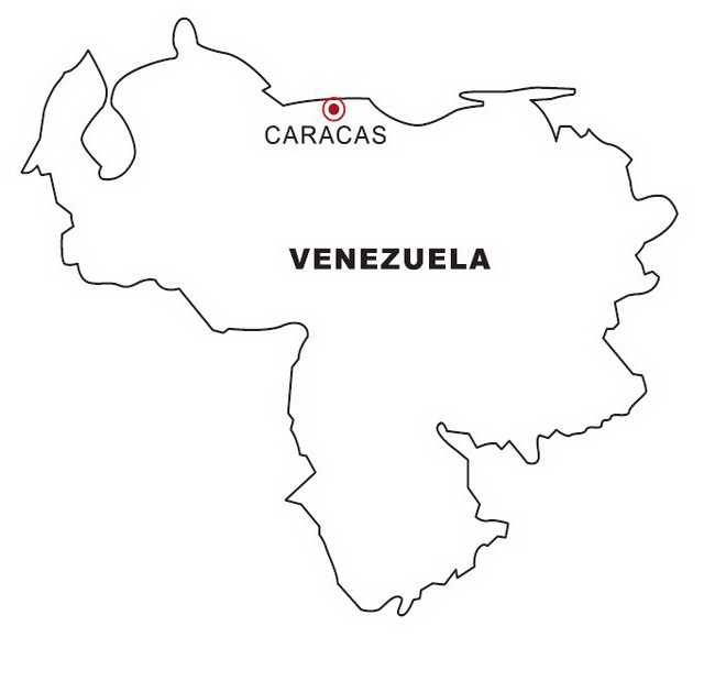Map of Venezuela to color | COLOR AREA