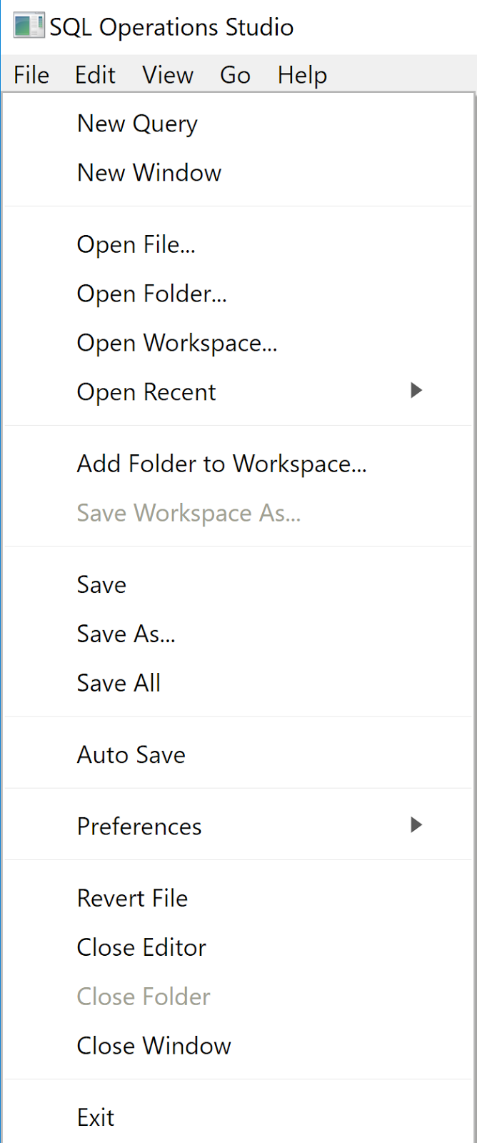 HodentekMSSS: SQL Operations Studio User Interface