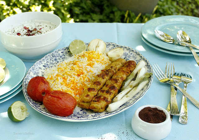 Turmeric & Saffron: Chicken Koobideh - Grilled Ground Chicken Kabab