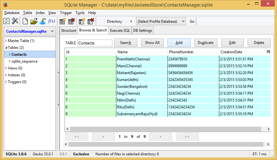 Note: The above step is not required,if you already having db file.it is only applicable for if ...