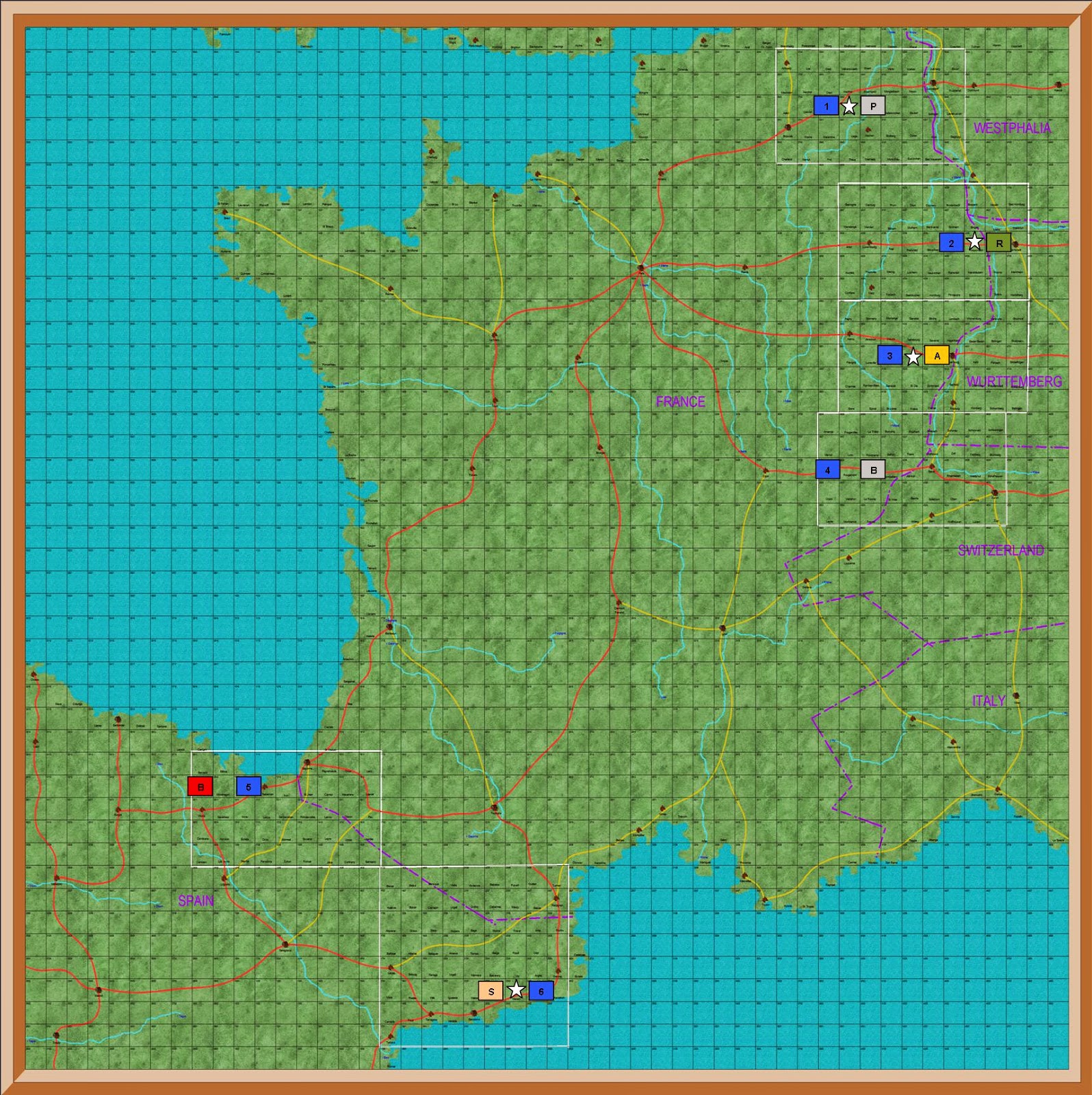 napoleonic wargaming: New Campaign Strategic Map