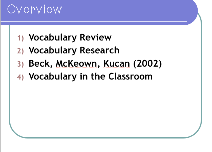 Mrs. Ludwig's Speech Room: Vocabulary Instruction: a presentation for ...