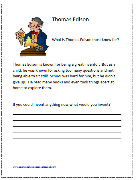Thomas Edison Printables