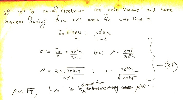 Conceptual Physics: LORENTZ DRUDE THEORY OF ELECTRIC CONDUCTIVITY