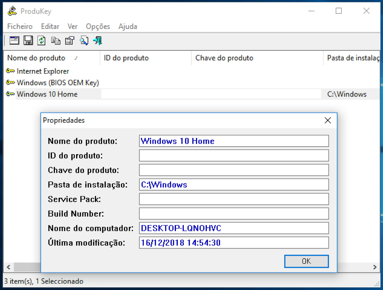 Como descobrir a chave de ativação do Windows 10