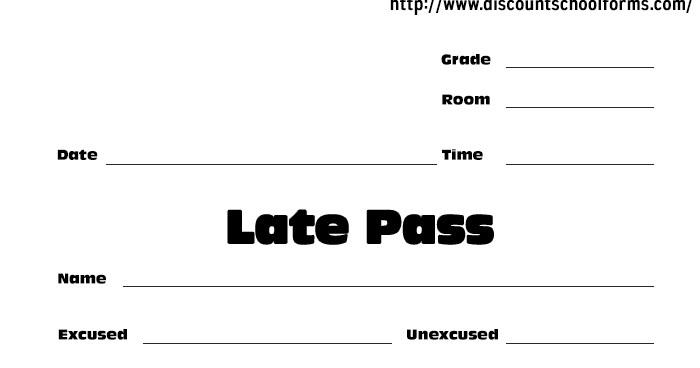 Late Pass Printing Printing Late Slips