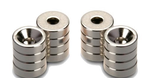 Pot Magnets: Neodymium Ring Counterbore Magnet Ø10 x Ø3.4 x 3mm N42