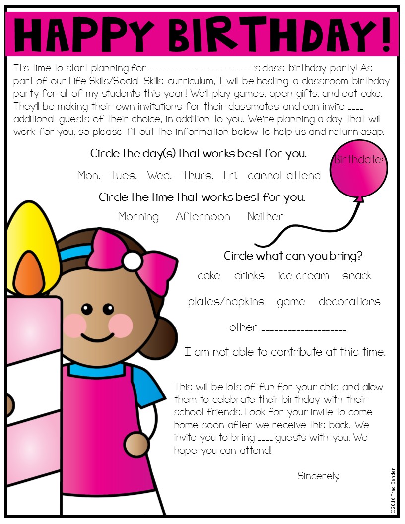 The Bender Bunch: Why Don't I Get Invited to Birthday Parties??