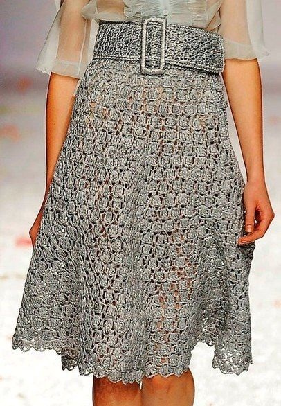 FUSTE CROSETATE ROMANIA: Fusta Crosetata Manual Semiclos Gri Model 16