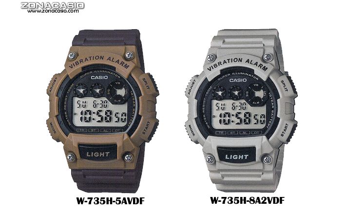 Zona Casio: Nuevos colores para los W-735 con alarma vibratoria