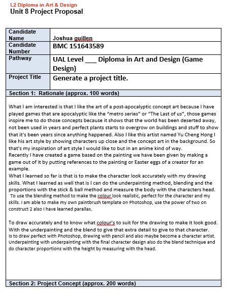 Joshua Guillen level 1 games : Steam punk concept art- FMP