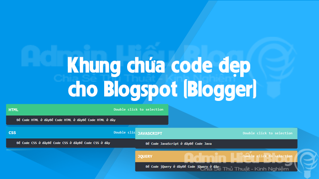 Khung chứa code đẹp cho Blogspot (Blogger) - PSD ảnh bìa cover free