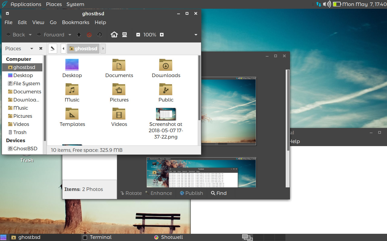 GhostBSD 11.1 MATE Edition screenshots