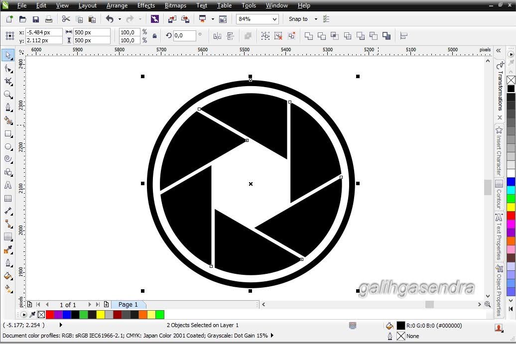 CorelDraw Tutorial - Lens Aperture / Shutter Logo | Kemal Fajar Tholomew