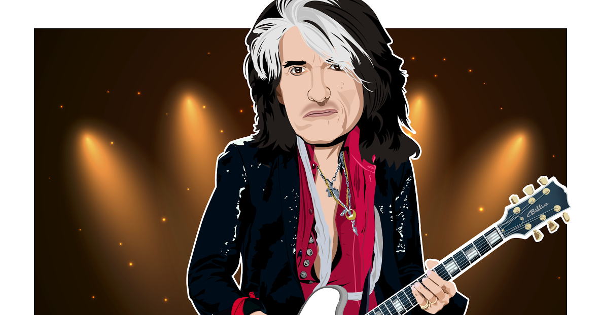 Caricaturas Alan Bastos : Caricatura Joe Perry