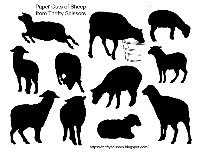 Free Paper Cuts of Sheep | Thrifty Scissors