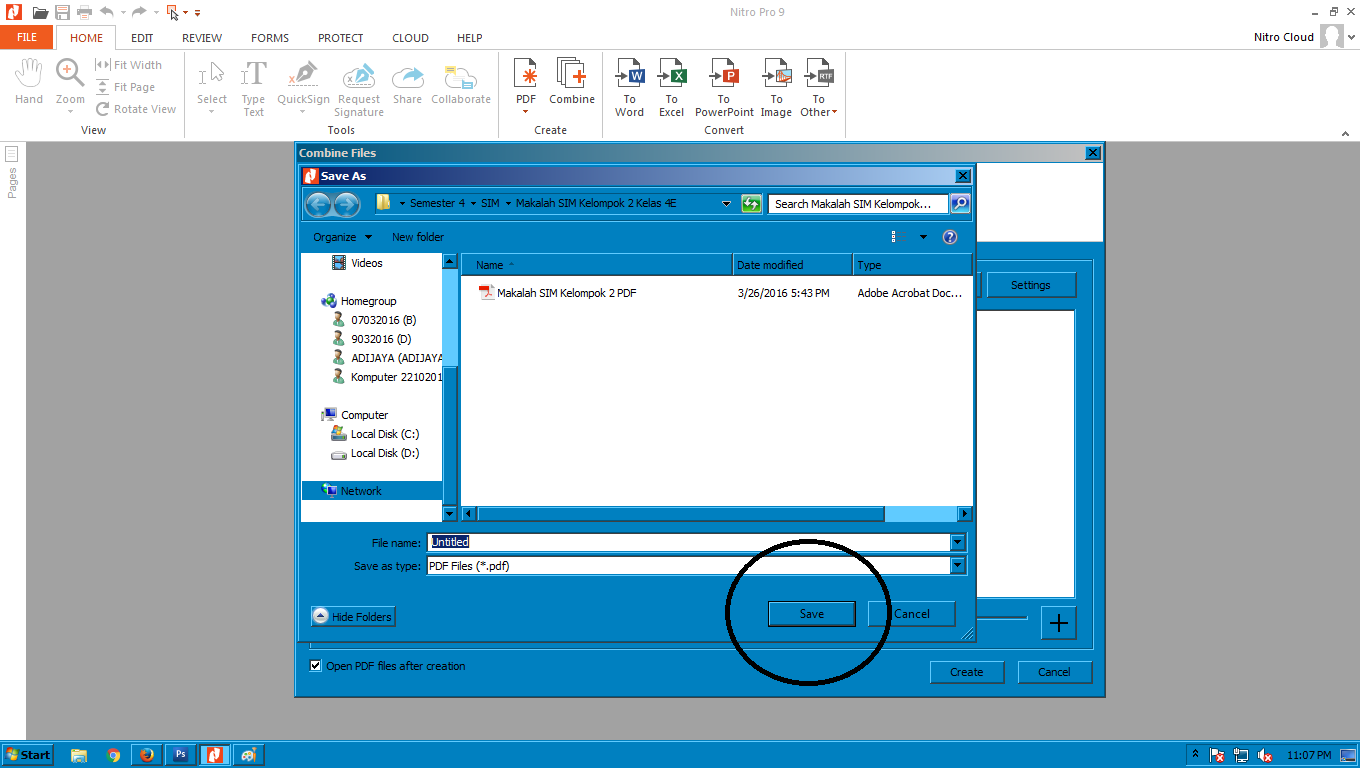 Cara Menggabungkan Banyak File PDF Dengan Program Nitro Pro 7 ...