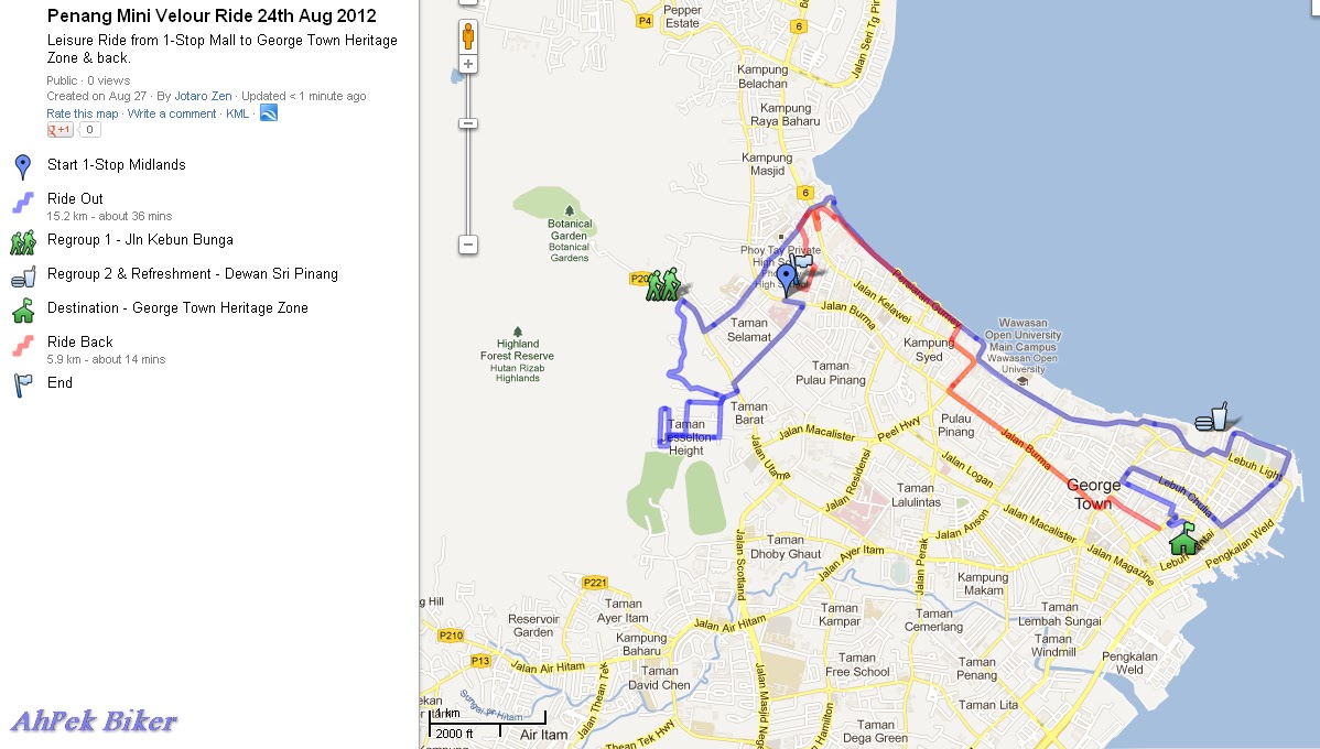 AhPek Biker - Old Dog Rides Again: Penang Mini-Velor Ride