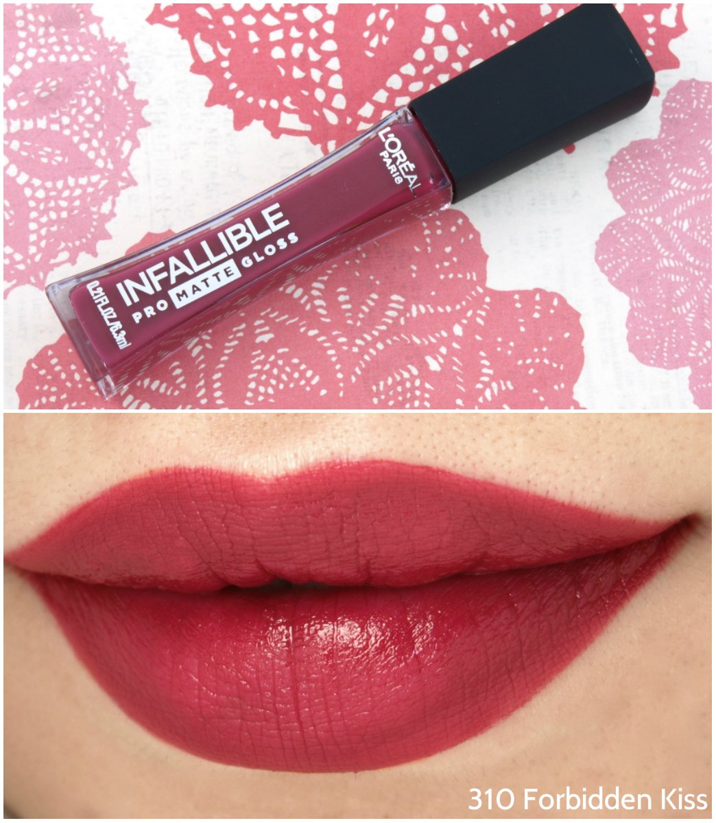 L'Oreal Infallible Pro-Matte Gloss in "304 Rebel Rose", "308 Shanghai ...