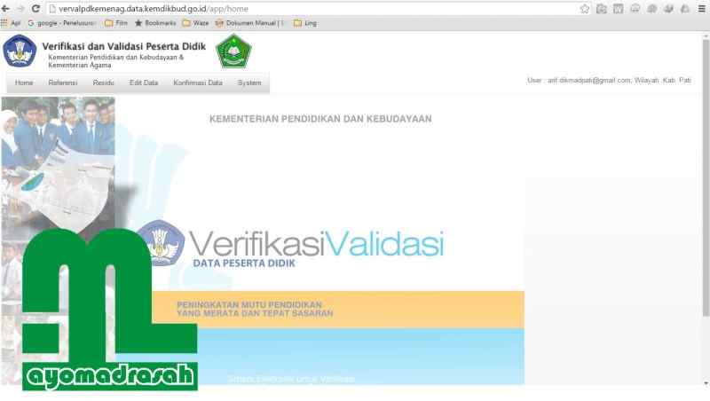 Tutorial Cara Verval PD Kemenag (NISN) Tahun 2016 - Ayo Madrasah