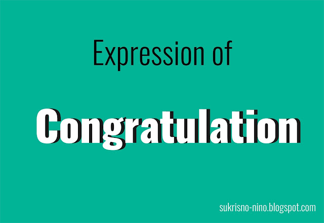 Expression of Congratulation - Sukrisno Nino