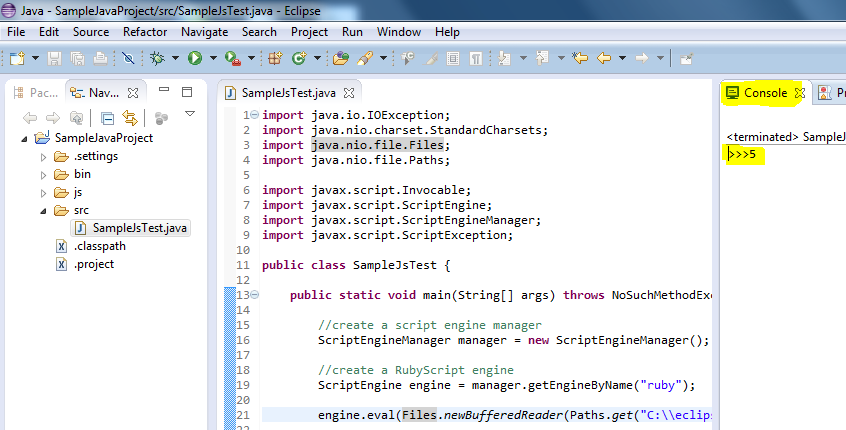 Java - Call ruby script functions from java code | Automation Home