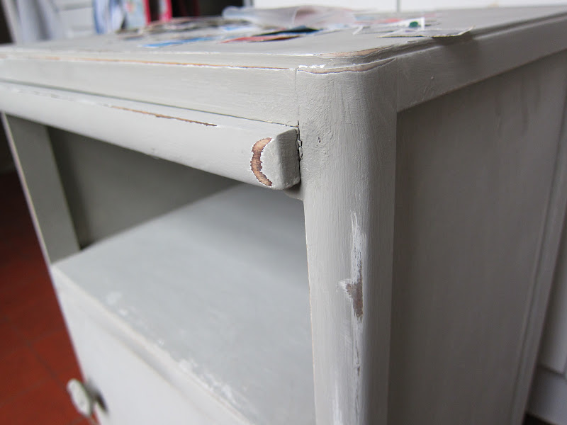 next-stitch: Furniture re-vamp - decoupage postage stamp cabinet