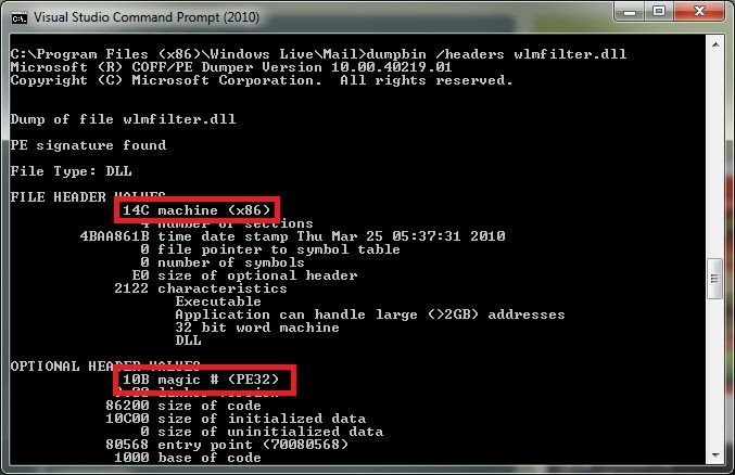 Thompson's Technological Insight: Dumpbin - Checking Your Application ...