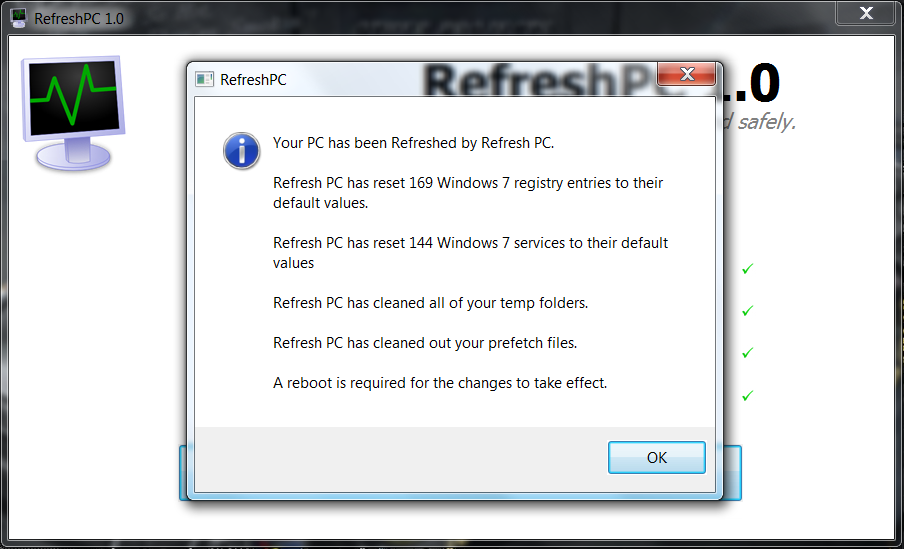 infoFUTIL: RefreshPC - Retorne seu Windows ao Original