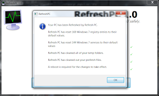 infoFUTIL: RefreshPC - Retorne seu Windows ao Original
