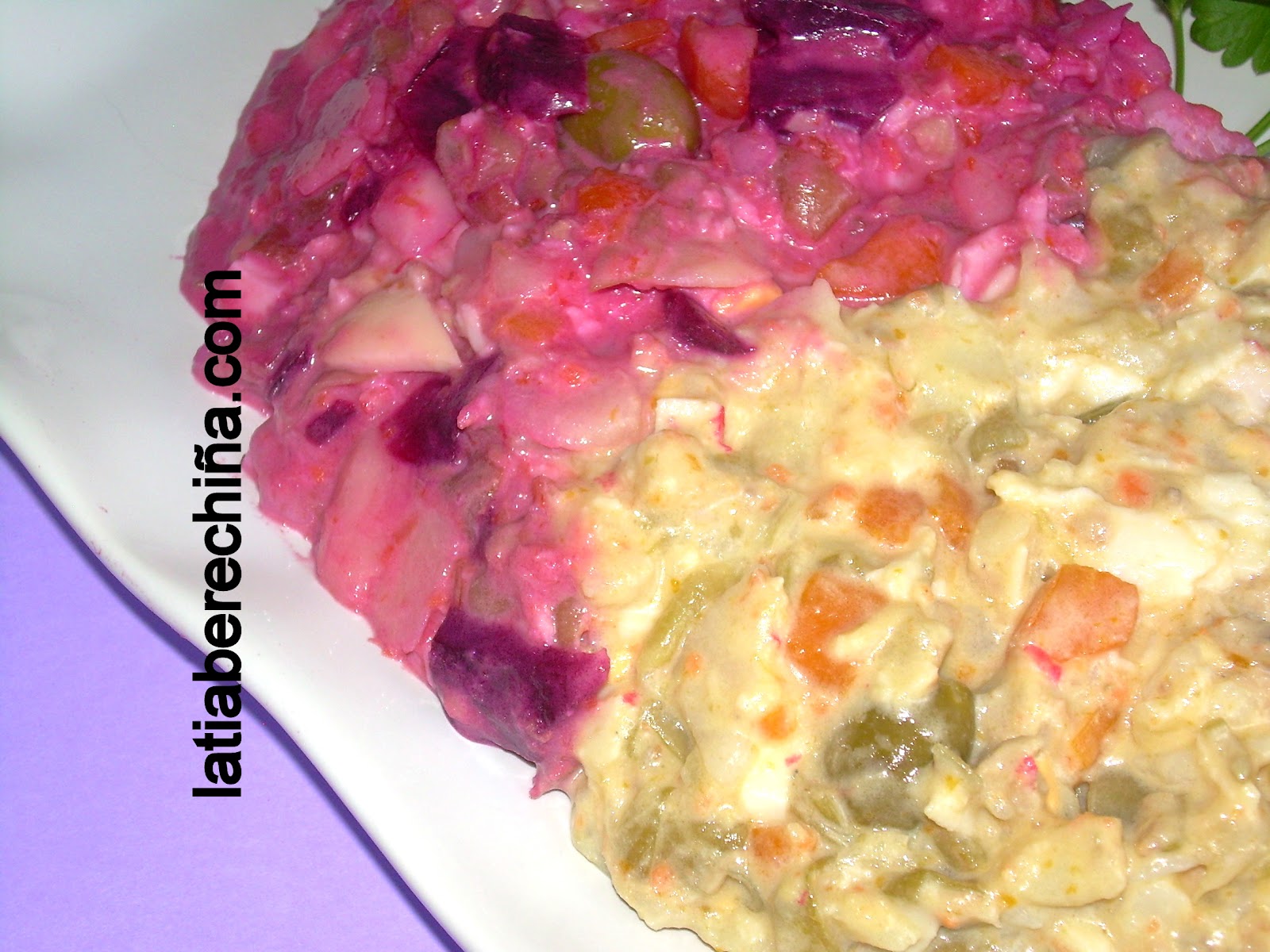 El blog de la tia Berechiña: Ensaladilla rusa con remolacha