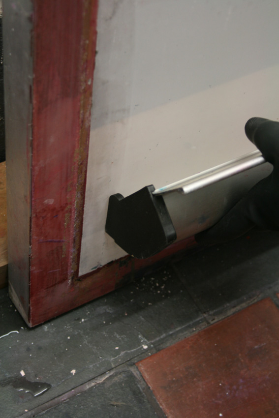 Exposed: Coating a screen.