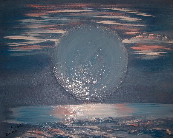 SCrafts: Easy Painting - Rising Blue Moon