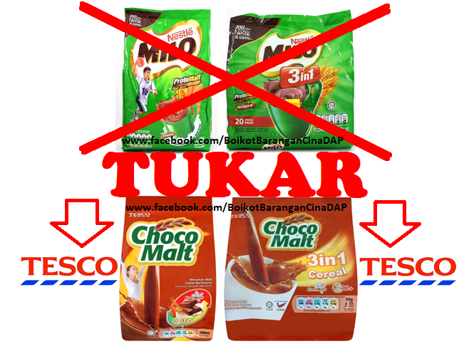 BLOG Boikot Barangan Cina Dap: SOKONG Choco Malt Ganti Milo