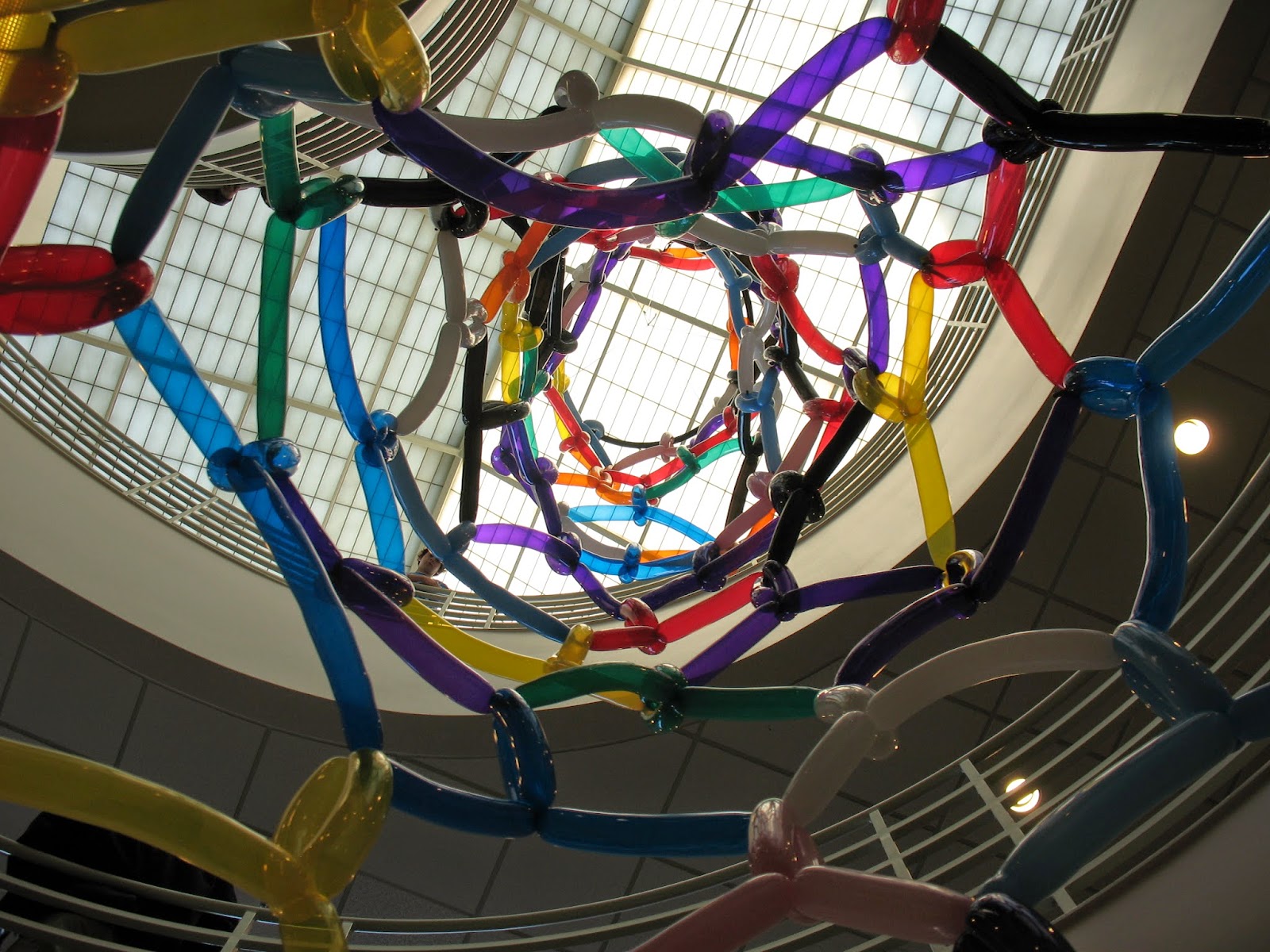 Balloons Booth: DNA helix made out of balloons