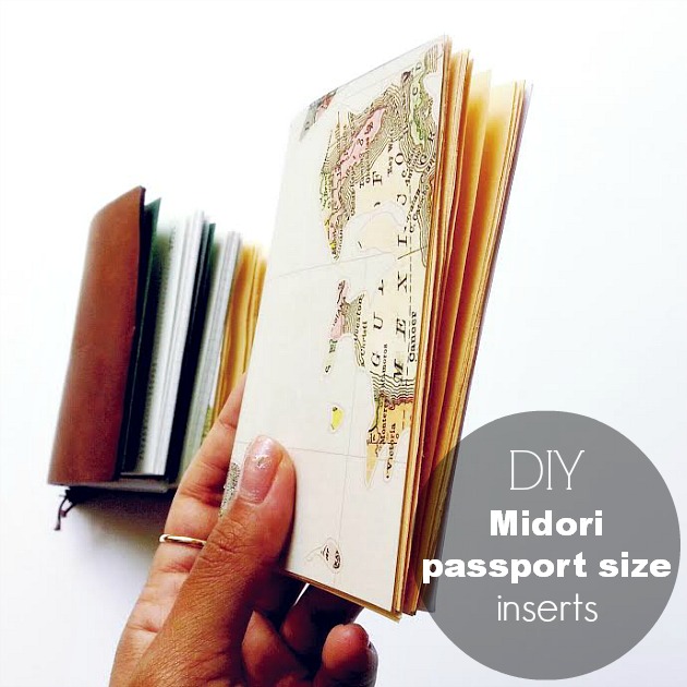 DIY Midori passport size inserts / Seaweed Kisses