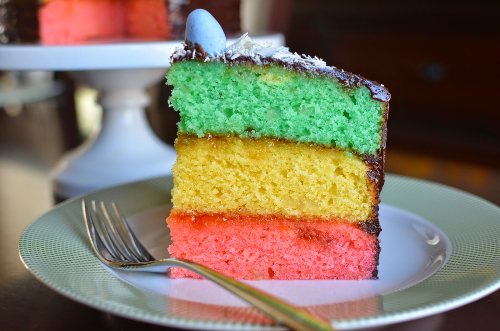 Playing with Flour: Tri-color cookie (Easter) cake