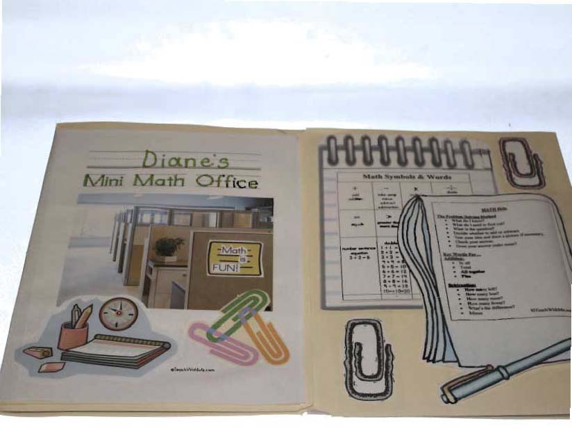 Classroom Freebies Too: Math Mini File Folder Office