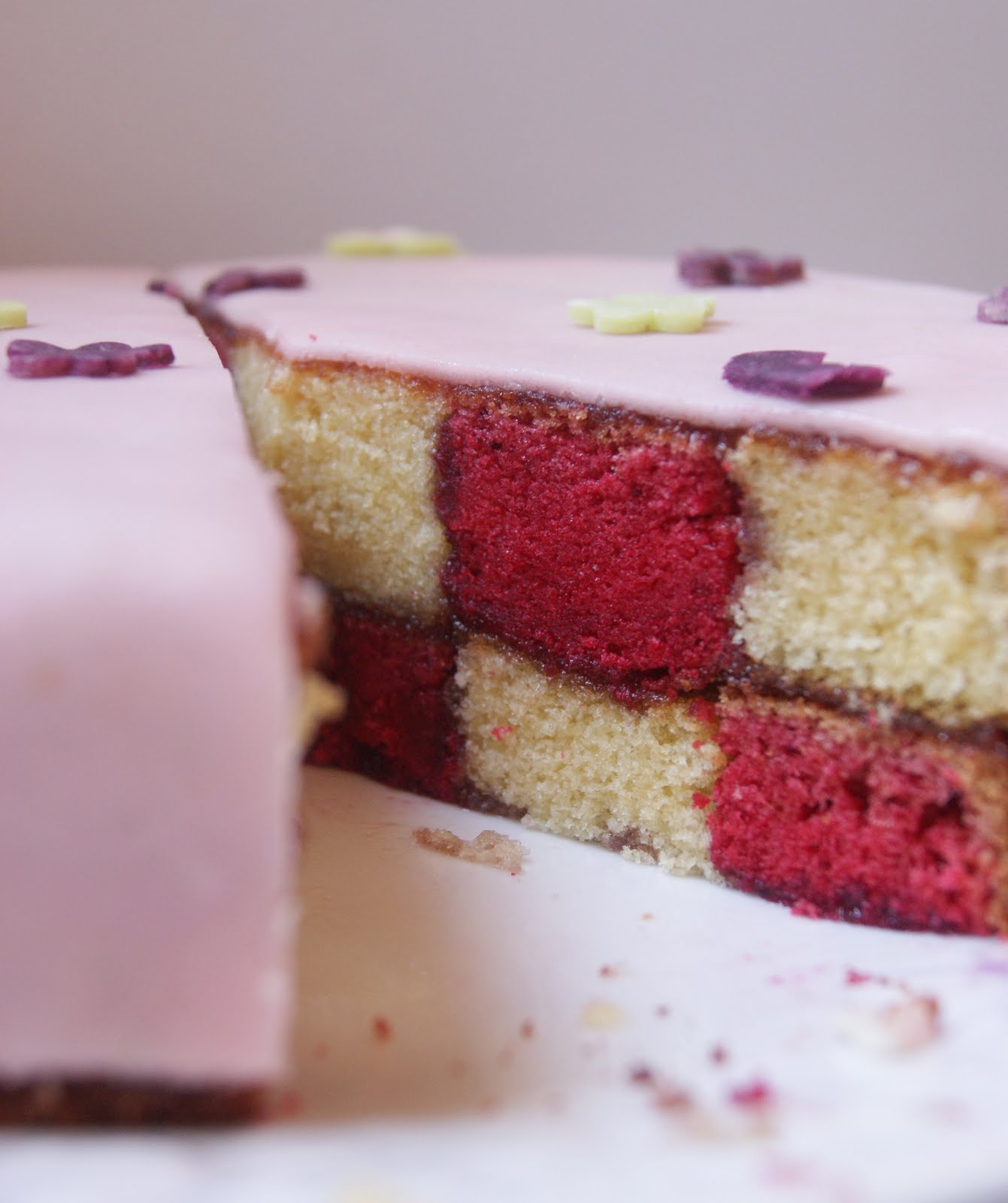 Gateau Damier à la fraise
