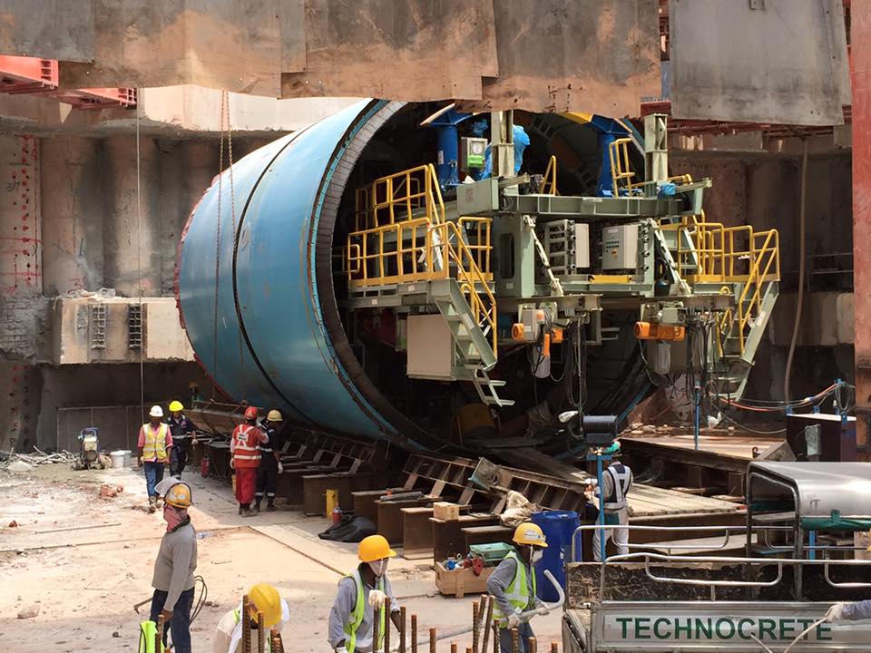 Thomson Line Construction: Woodlands North - TBM Assembly
