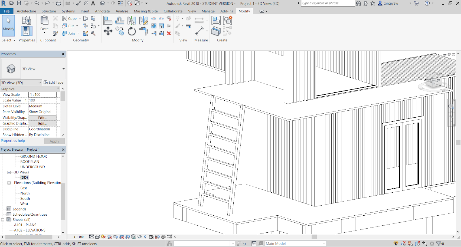 Computer Applications - Project 1: Revit Modeling & Documentation