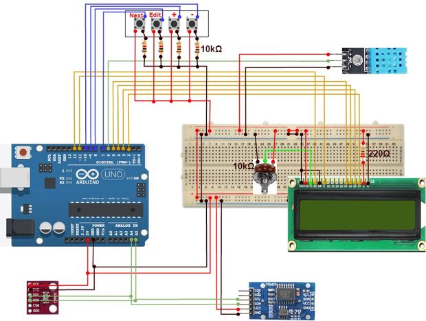Altimeter Arduino + Jam Digital dan Suhu - Dicky B_Mz