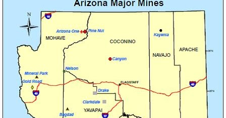 Arizona Geology: Arizona Major Mines map updated
