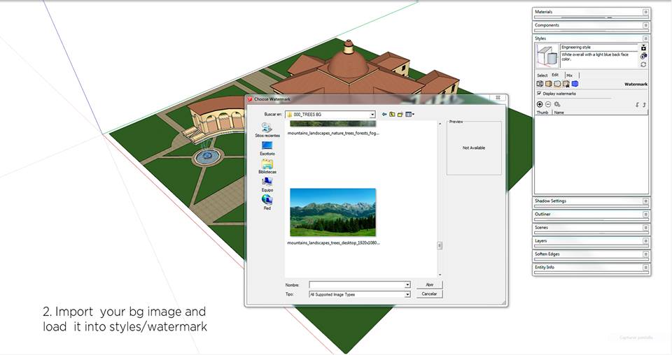 SKETCHUP TEXTURE: TESTING VRAY RENDER USING SU WATERMARK