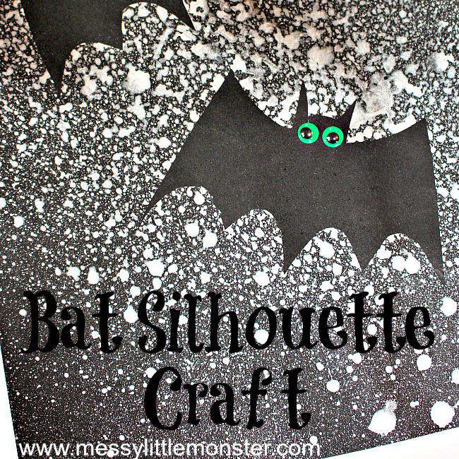 Bat Craft - Make a bat silhoutte craft using our bat template - Messy ...